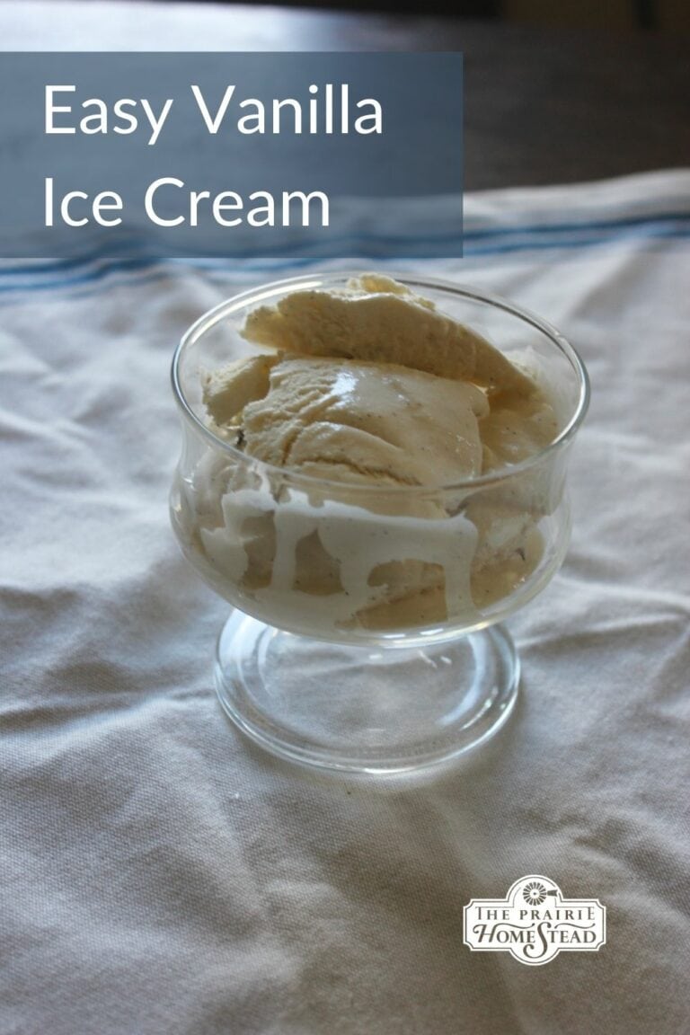 Simple Homemade Vanilla Ice Cream • The Prairie Homestead
